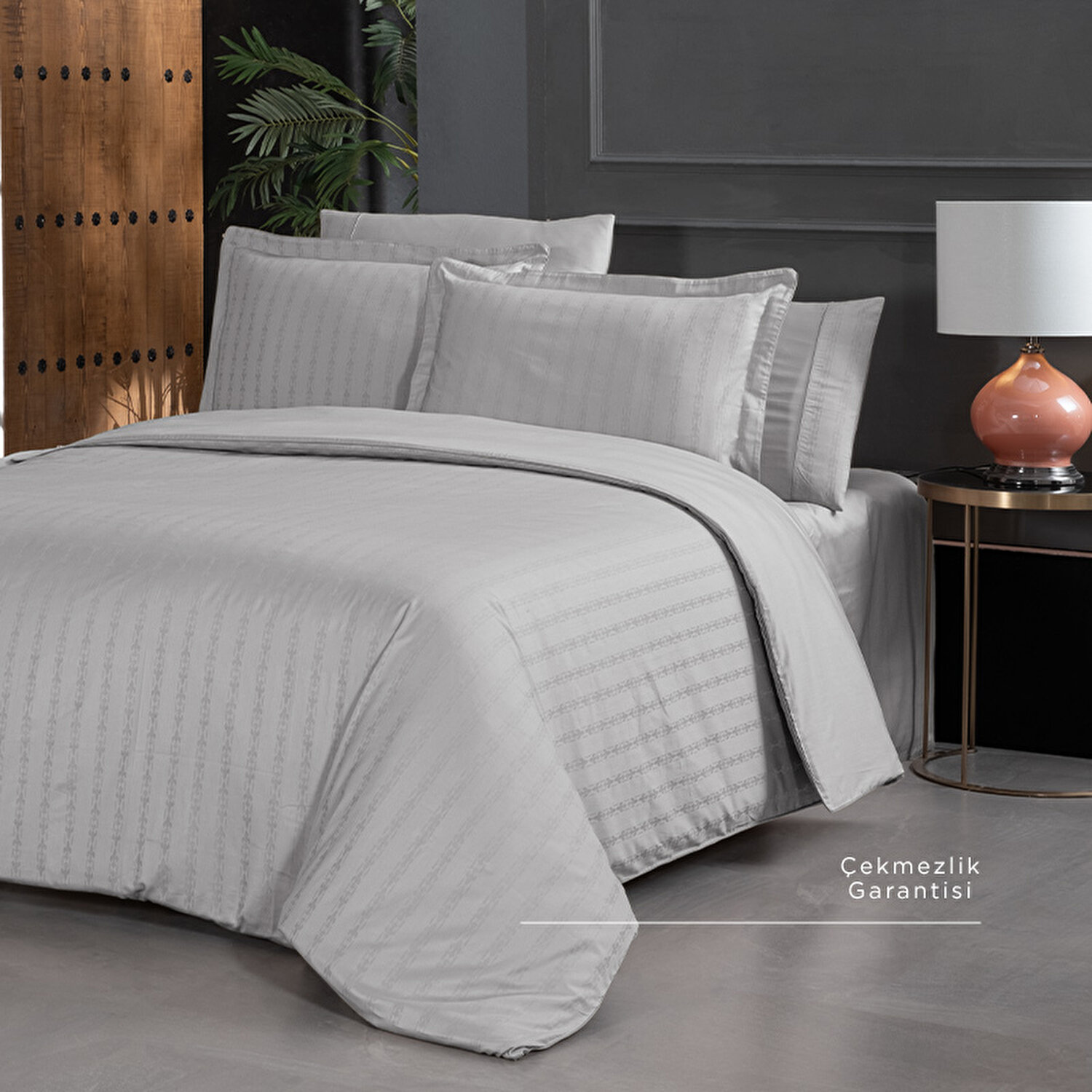 Yatsan Maison Jacquard Classy Gri Nevresim Takımı - 92 Tel - Yatsan